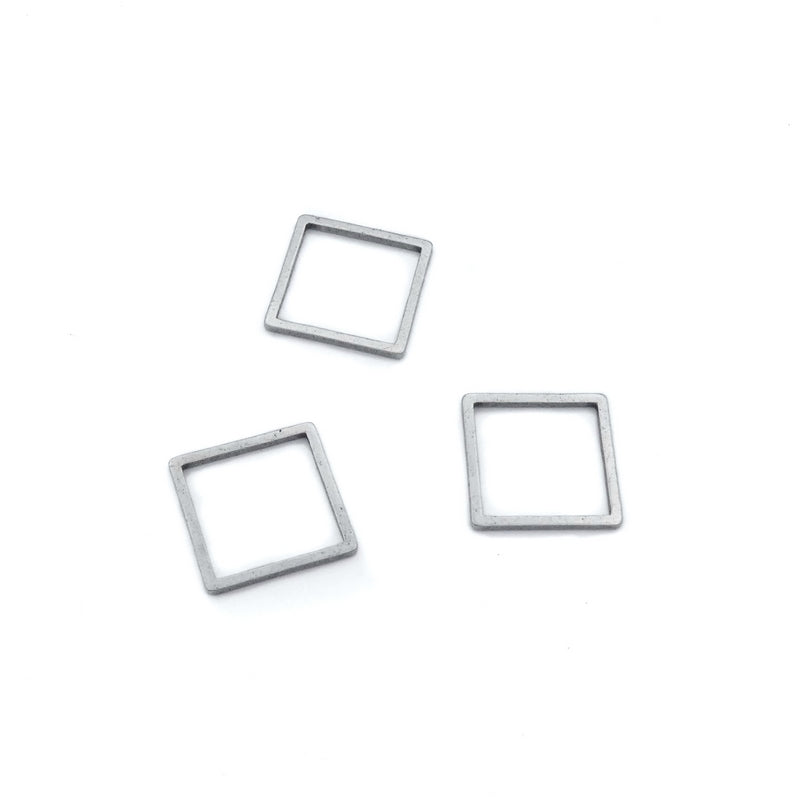 25 Stainless Steel 12 x 12mm Square Linking Rings – The Craft Armoury