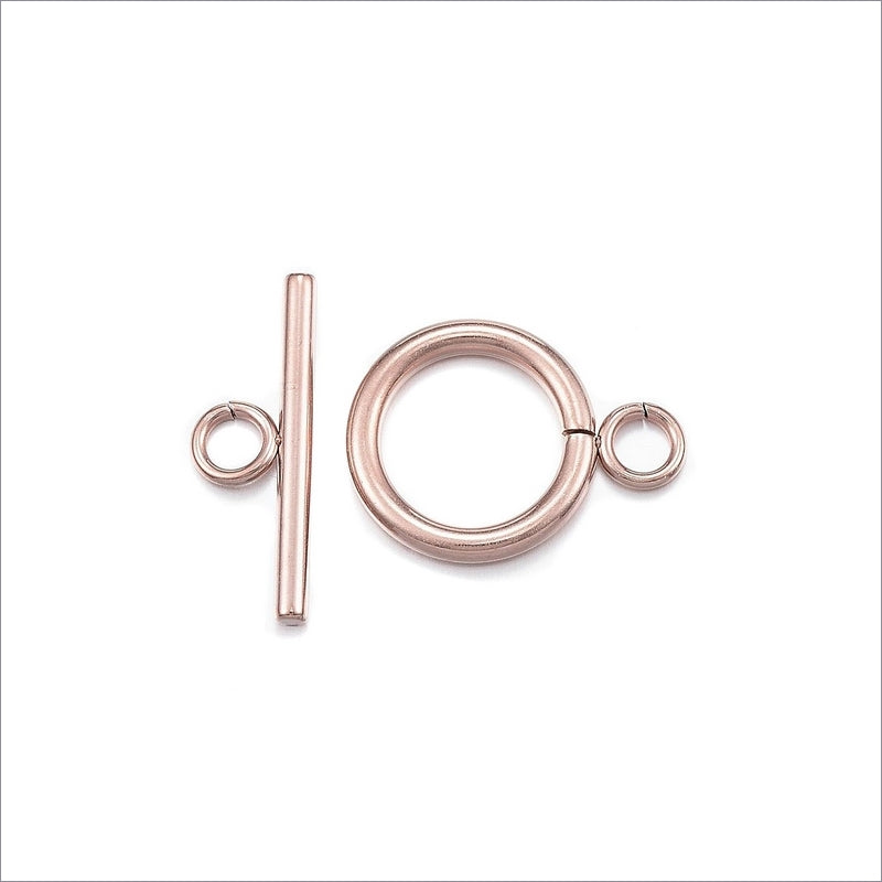 3 Stainless Steel Rose Gold Tone Toggle Clasps – The Craft Armoury